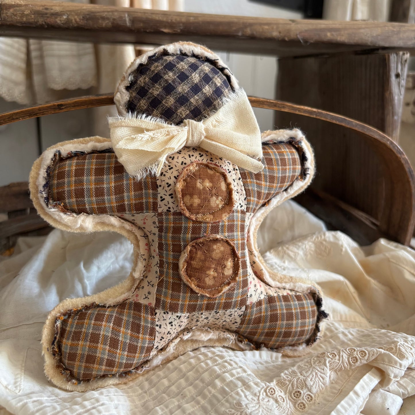 Antique quilt small gingerbread man – The Halsey Homestead